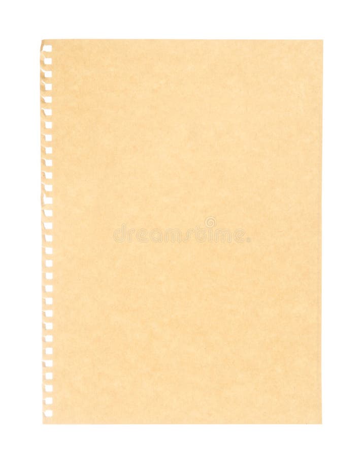 Vintage Brown Paper Isolated on White Stock Image - Image of abstract ...