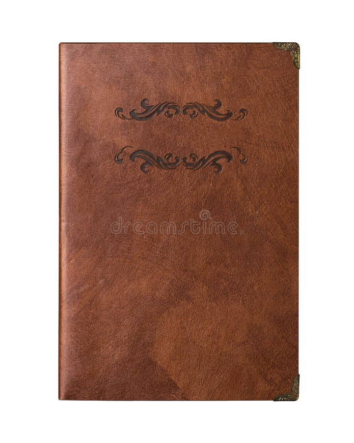 Vintage Brown Skin Leather Writing Notebook Stock Image - Image of skin ...