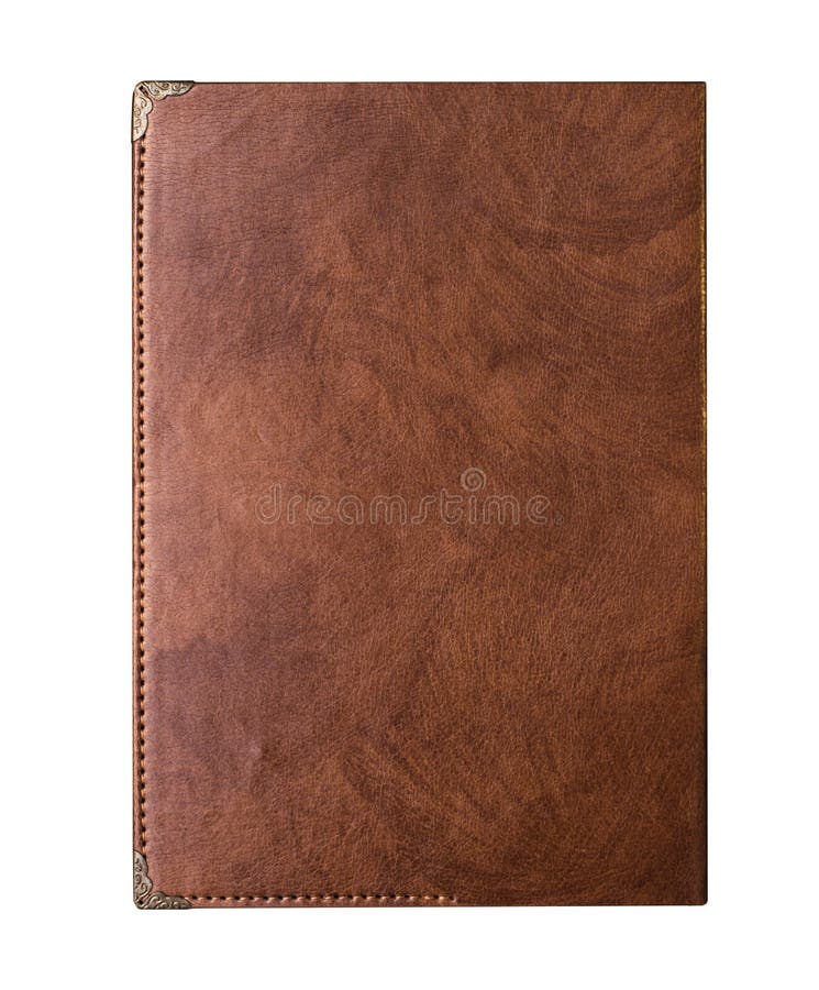 Vintage Brown Skin Leather Writing Notebook Stock Image - Image of ...