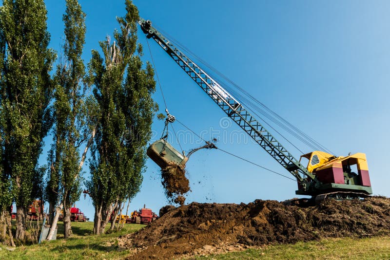Vintage Bucket Crane stock photo. Image of industrial - 51641916