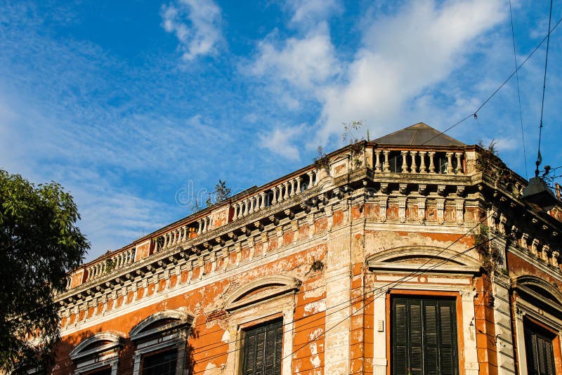 Vintage Building House City Retro Stock Photo - Image of alley, shop ...