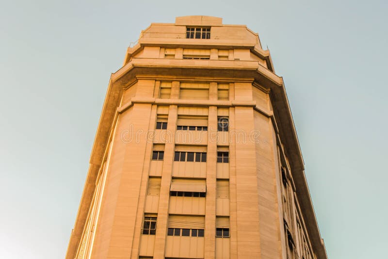 Vintage Building Architecture Windows Facade Sign Stock Photo - Image ...