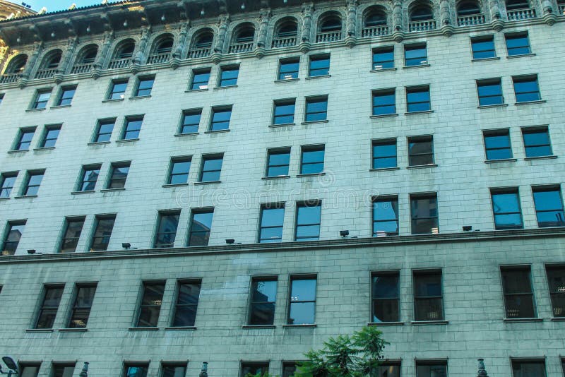 Vintage Building Architecture Windows Facade Sign Stock Photo - Image ...