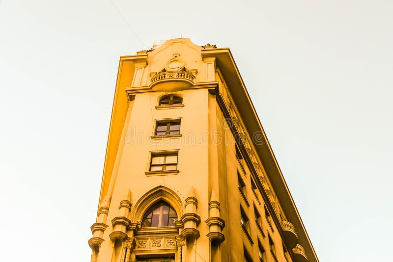 Vintage Building Architecture City Detail Exterior Stock Image - Image ...