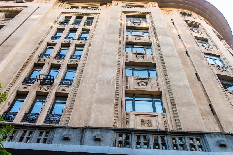 Vintage Building Architecture Retro Style Exterior Sign Stock Image ...