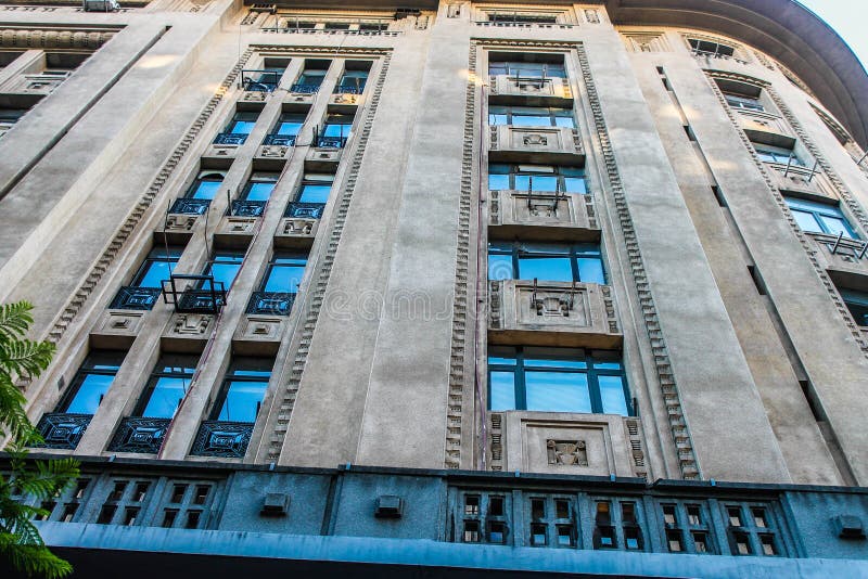 Vintage Building Architecture Retro Style Exterior Sign Stock Image ...