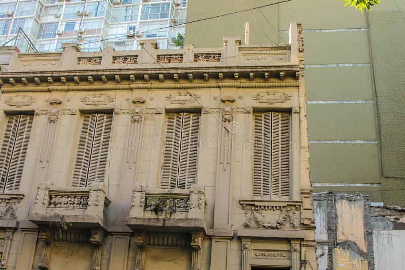 Vintage Building Exterior Style Decoration Wall Exterior Stock Photo ...