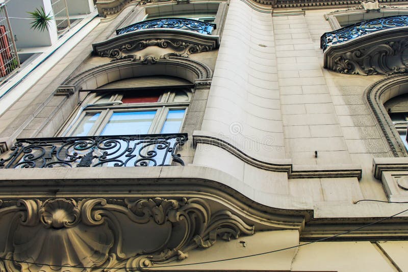 Vintage Building Facade Architecture Classical Stock Photo - Image of ...