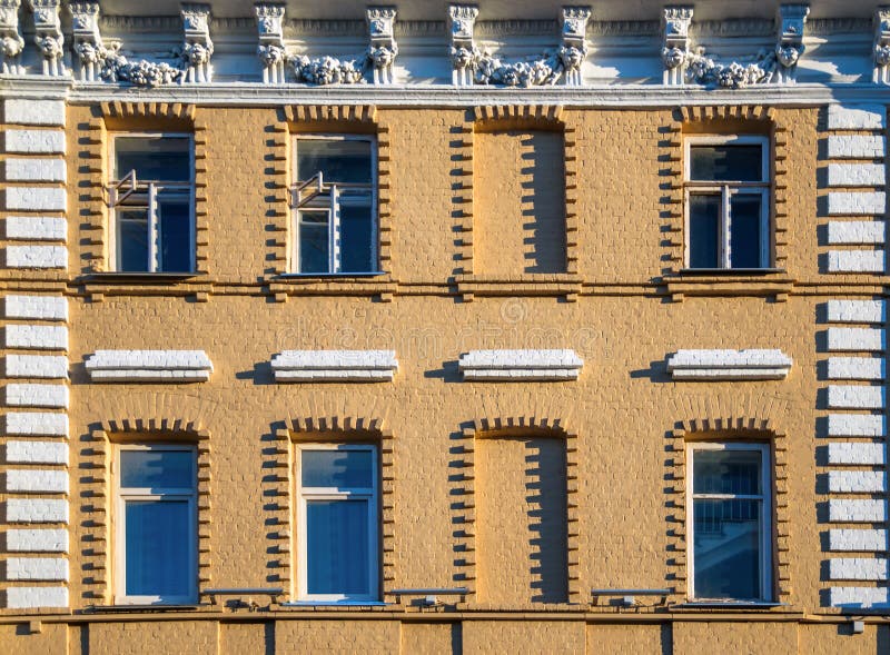 Vintage building facade stock photo. Image of building - 126294270