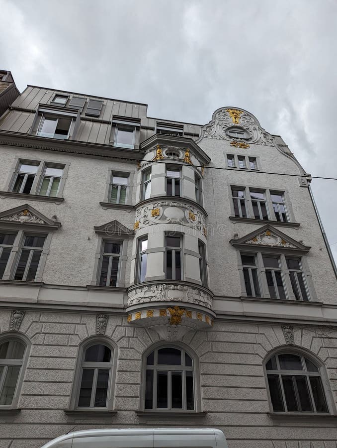 Vintage Building in Linz with Ornate Facade. Austria Stock Photo ...