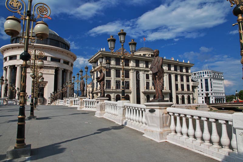 The Vintage Building in Skopje, Macedonia Editorial Stock Image - Image ...
