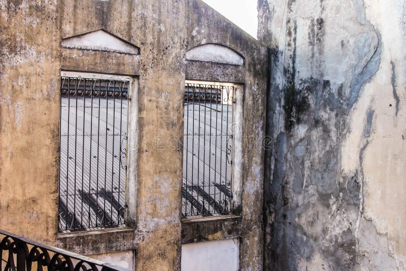 Vintage Building House Wall Narrow Beautiful Stock Image - Image of ...