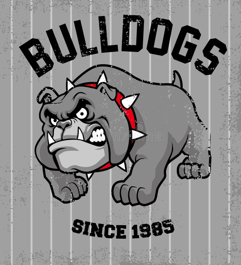 Vintage bulldog mascot stock vector. Illustration of stand - 36104893