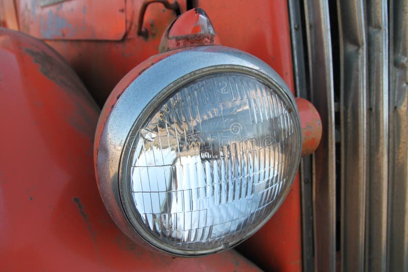 Vintage bus headlamp stock photo. Image of airintake - 28451120
