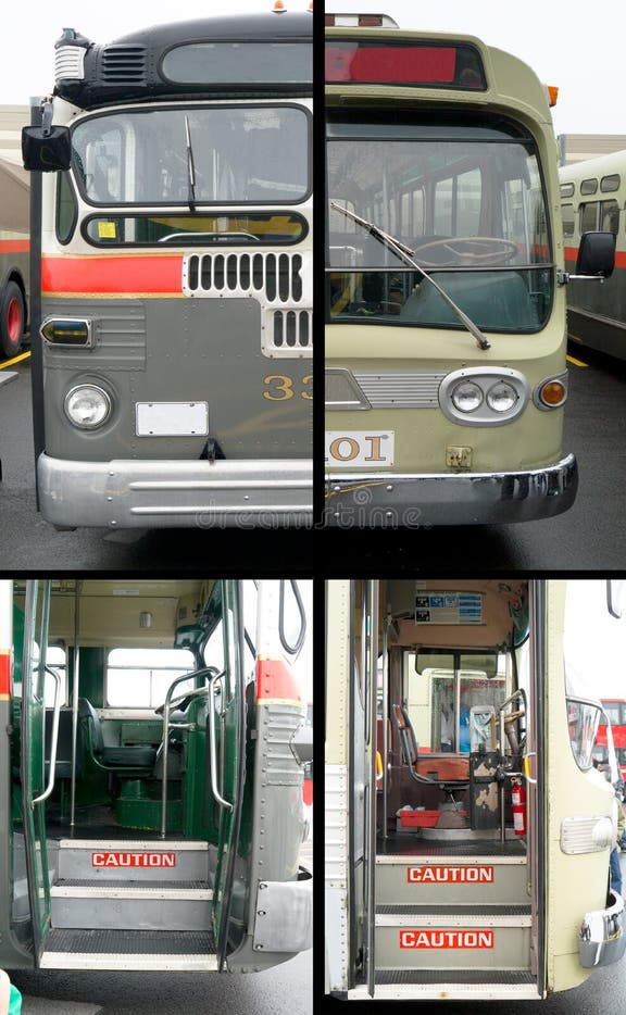 Vintage Bus Montage Collage Stock Image - Image of public, older: 29289061