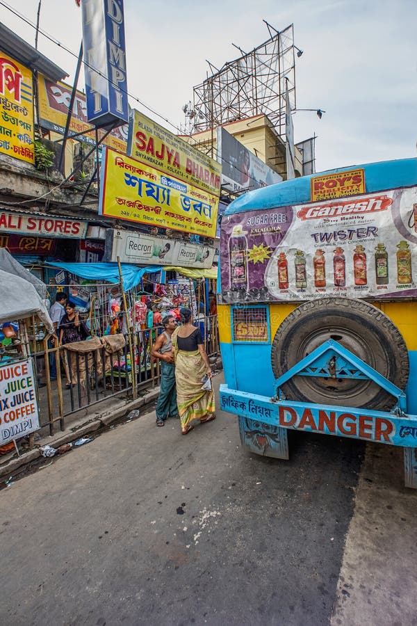 Vintage Bus Ride Many Different People Inside Kolkata Editorial Stock ...