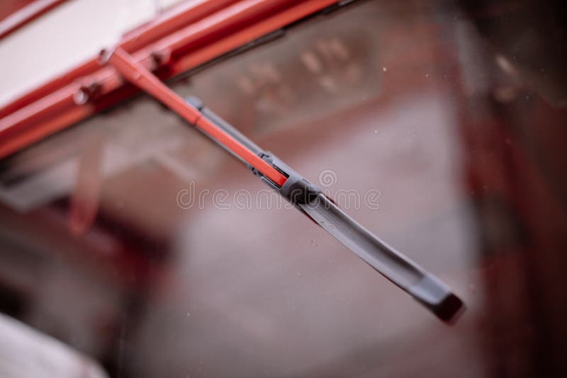 Vintage Bus Windscreen Wipers Stock Photo - Image of closeup, window ...