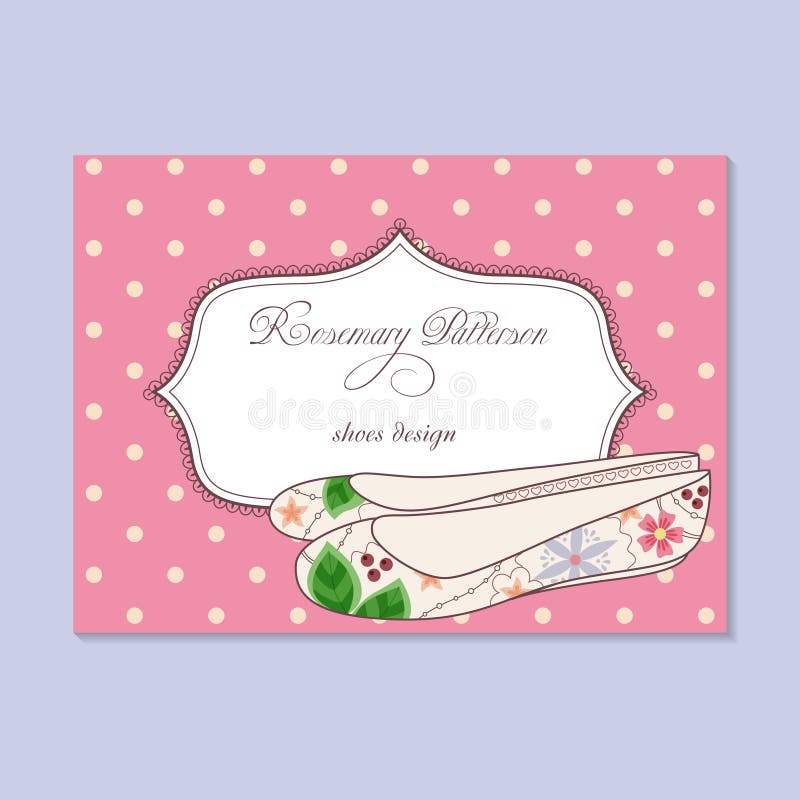 Vintage Business Card for Shoes Designer Stock Illustration ...