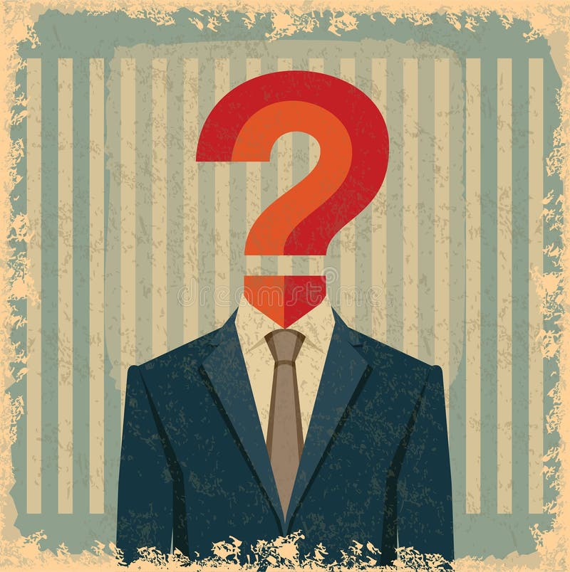 Illustration of Question Mark on Abstract Brown Ba Stock Vector ...