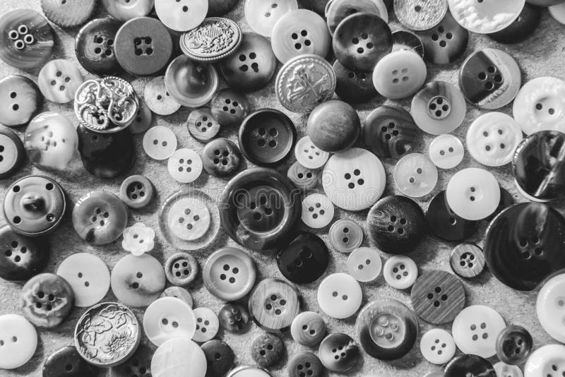Vintage Buttons Texture on Table Stock Photo - Image of table, texture ...