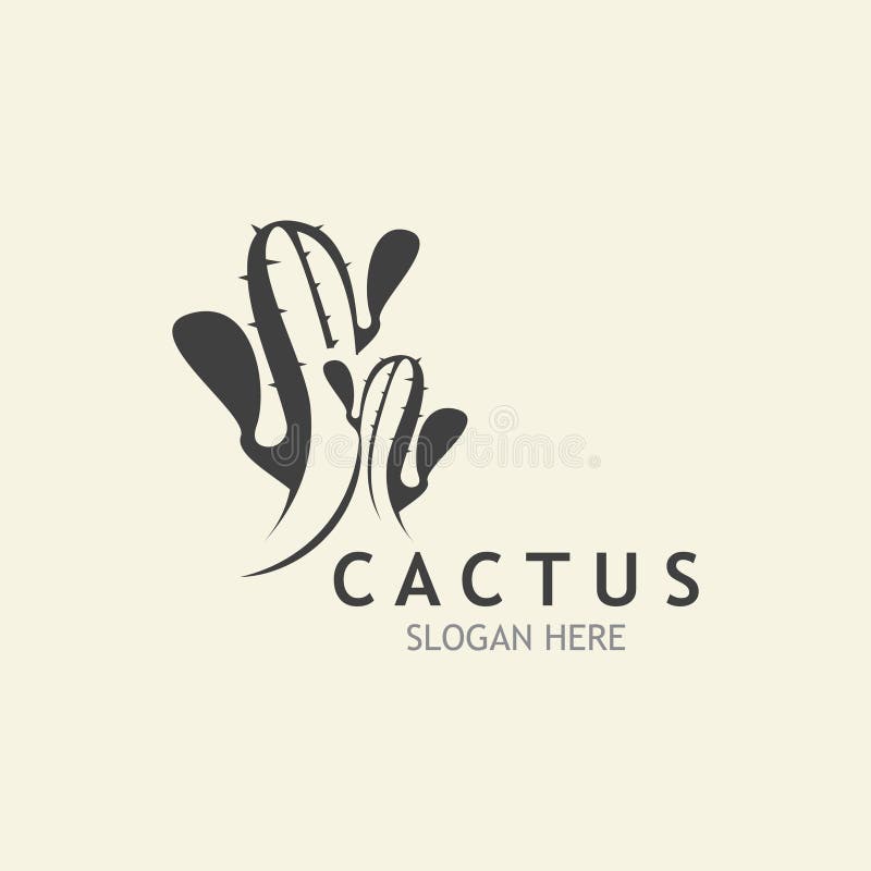 Vintage Cactus Tree Plant Logo Nature Design, Desert Plant Vector ...