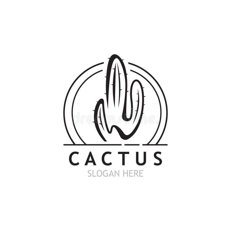 Vintage Cactus Tree Plant Logo Nature Design, Desert Plant Vector ...