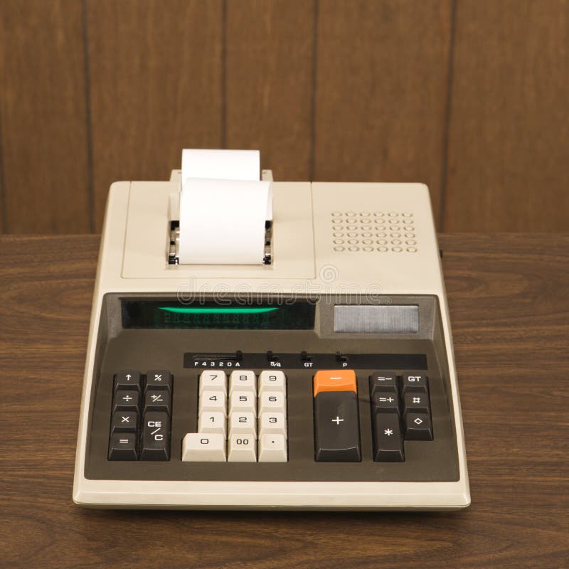 Vintage calculator stock image. Image of photograph, desk - 2047073