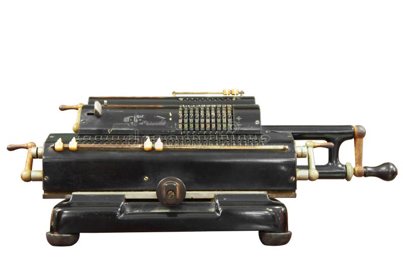 Ancient manual calculator stock image. Image of calculations - 25227731