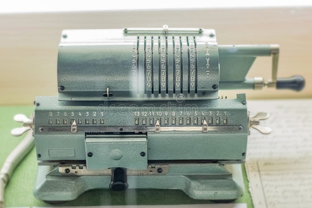 Vintage Calculator Old Calculating Machine Stock Photo - Image of ...