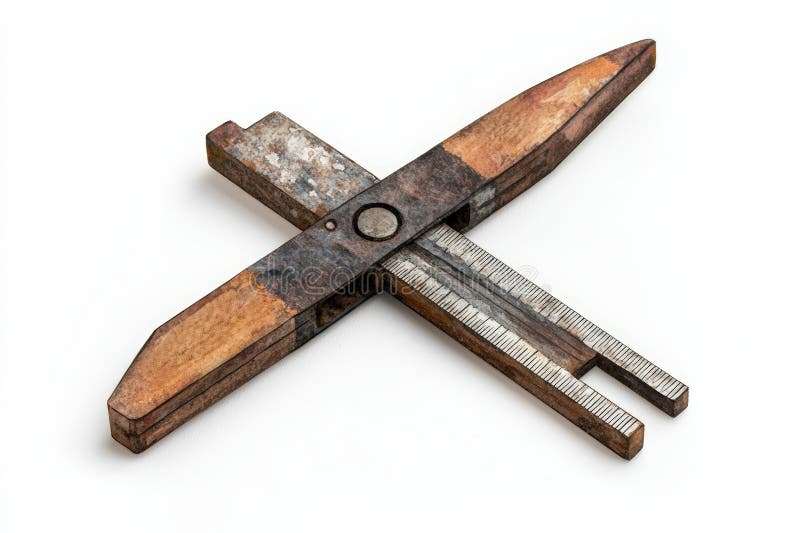 Vintage Caliper Tool on a White Background Perfect for Engineering and ...