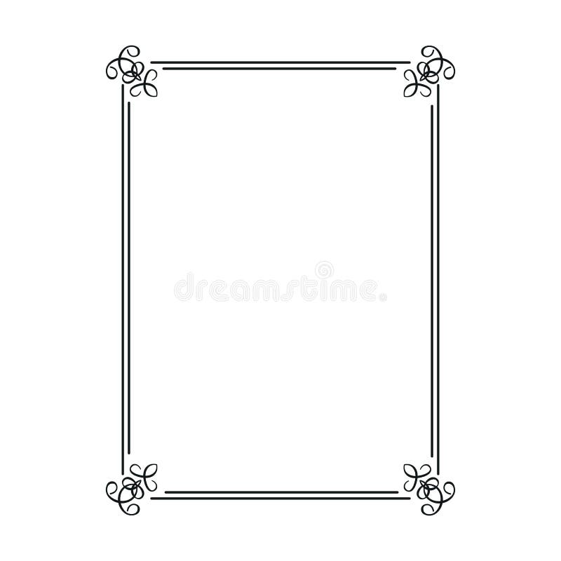 Vintage calligraphic frame stock vector. Illustration of foliate ...