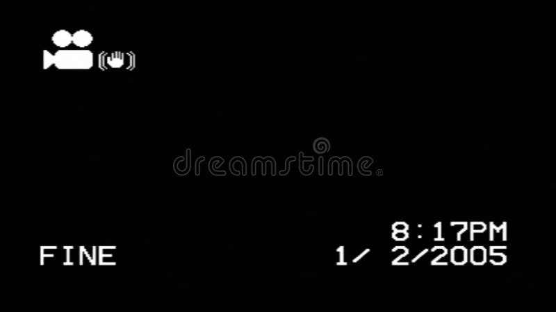Vintage Camcorder Screen 2005 Date Retro Camera and Visuals Stock Video ...