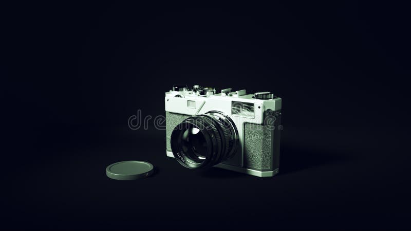 Vintage Camera with Adjustable Lens Stock Illustration - Illustration ...