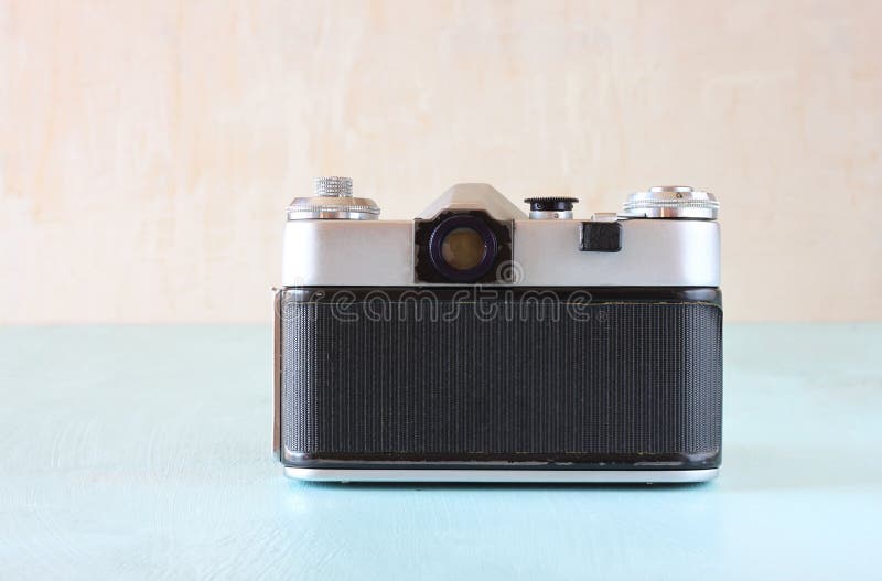 Vintage Camera Back View - Filtered Image. Stock Image - Image of ...
