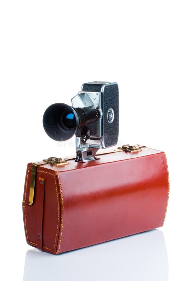 Vintage camera with case stock image. Image of cine, black - 63467111