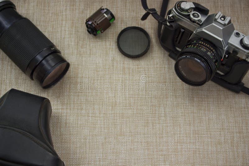Vintage Camera and Equipment Stock Photo - Image of focal, design ...