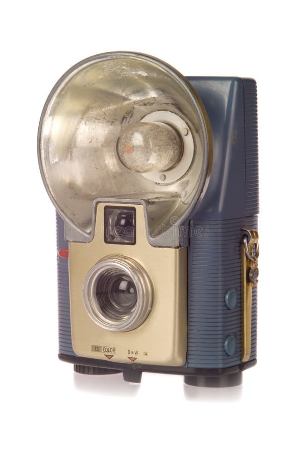 Vintage Camera with Flash stock image. Image of memories - 3965501