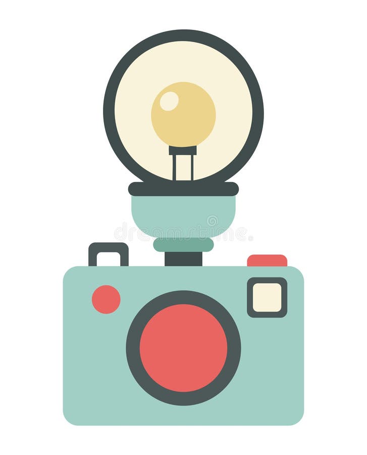Vintage Camera Flash stock illustration. Illustration of instant ...