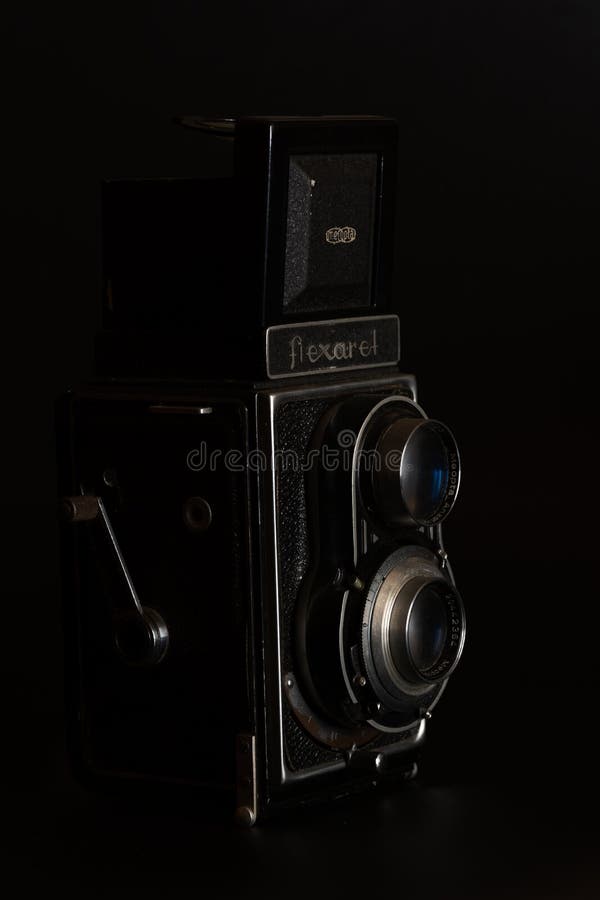 Vintage Camera Flexaret in Front View Editorial Stock Photo - Image of ...