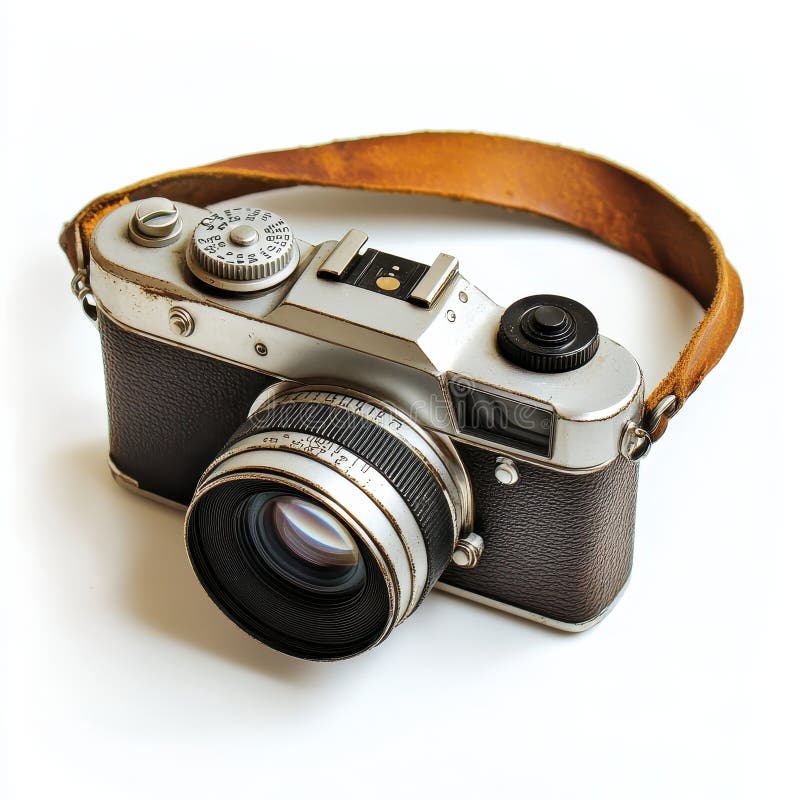 A Vintage Camera with a Leather Strap, Designed for Capturing ...