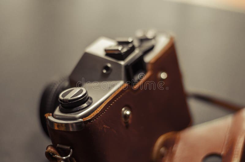 Vintage Camera. Macro. Soft Focus. Shooting at Eye Level. Stock Image ...
