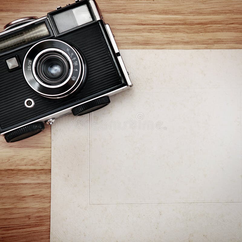 Vintage Camera on the Paper Stock Image - Image of document, life: 47428967