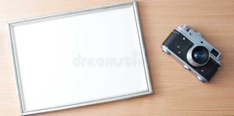 Vintage Camera and Photo Frame Stock Image - Image of theme, memories ...