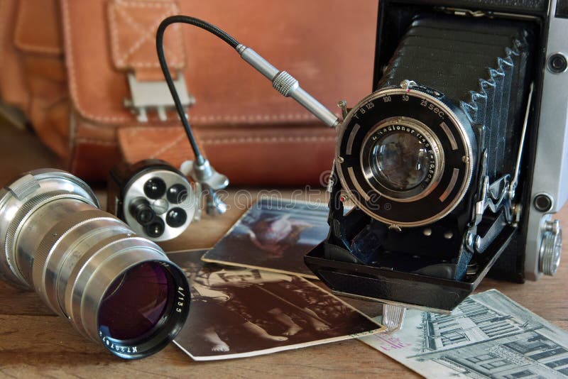 Vintage Camera and Retro Items Stock Photo - Image of style, vintage ...