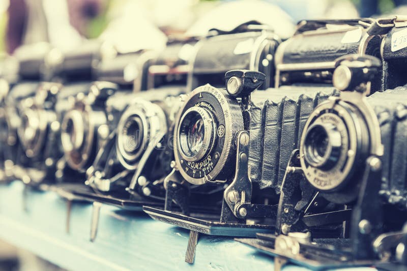 Vintage cameras editorial stock image. Image of format - 54806904