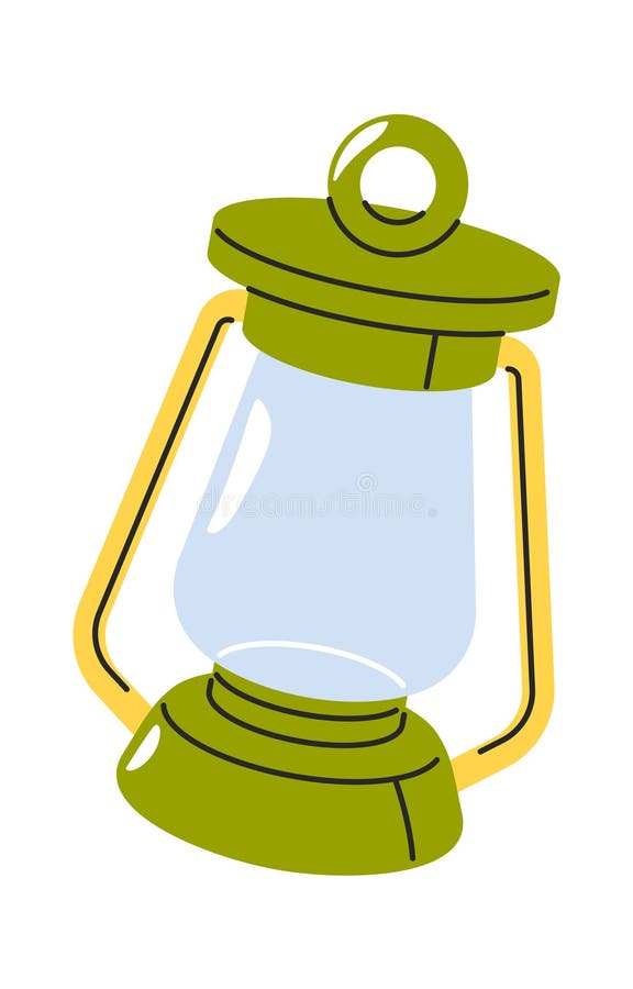 Vintage Camping Lantern Hand-drawn Element Stock Illustration ...
