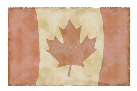 Vintage canadian flag stock illustration. Illustration of abstract ...