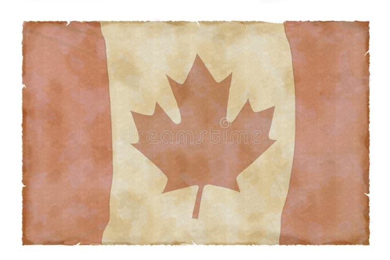 Vintage canadian flag stock illustration. Illustration of abstract ...