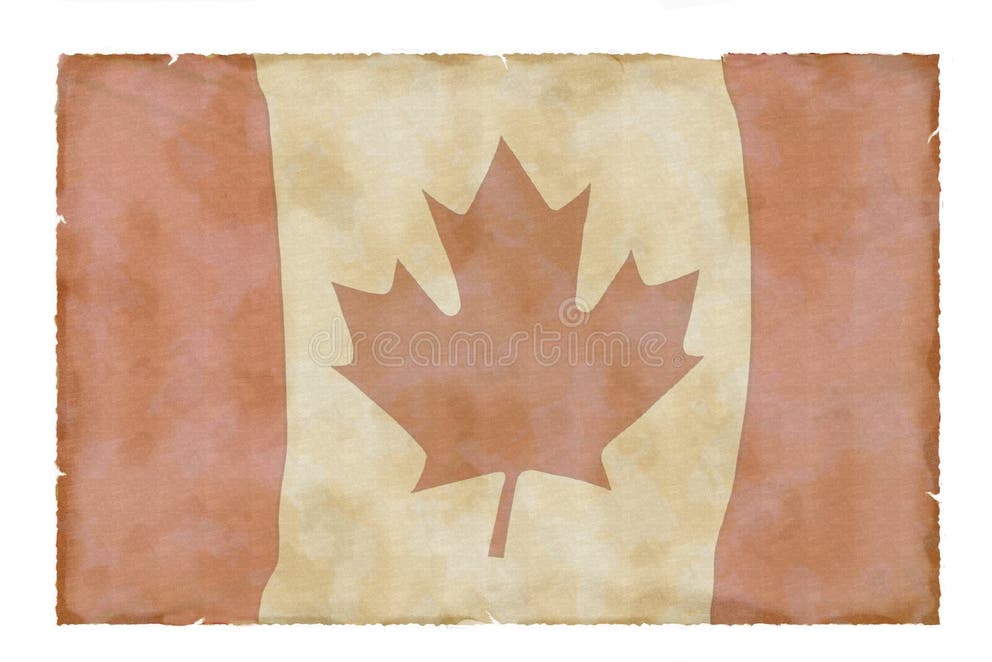 Vintage canadian flag stock illustration. Illustration of abstract ...