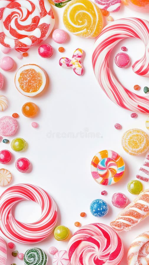 Vintage Candy Background Template Stock Illustration - Illustration of ...